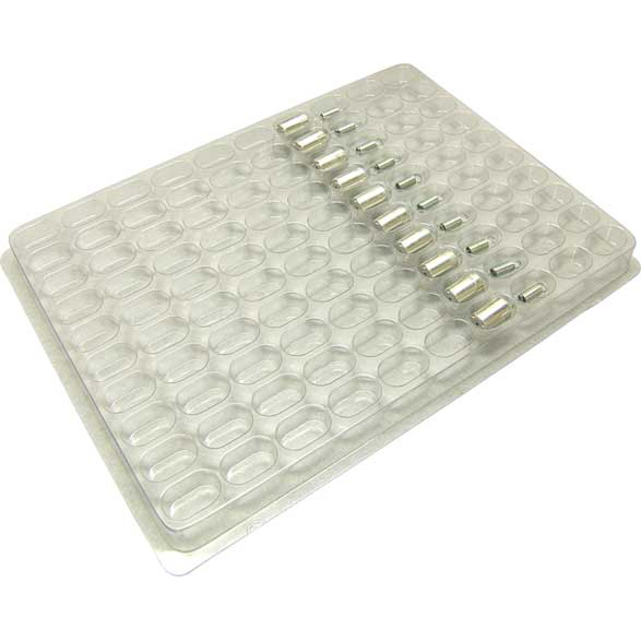 Oval Cavity Clear Plastic Trays - 1.38 X .94 X - Engineered Components & Packaging LLC