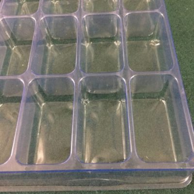Rectangular Cavity Clear Plastic Trays - 2 X 1.06 X 1.13 - Engineered Components & Packaging LLC
