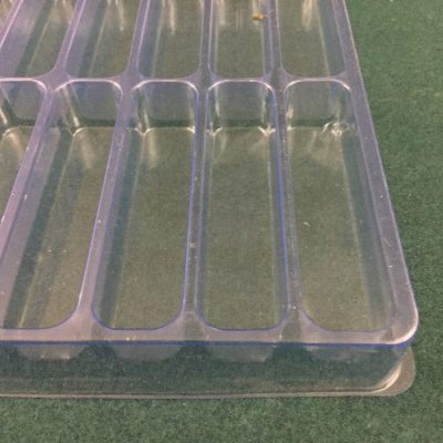 Rectangular Cavity Clear Plastic Trays - 3.5 X 0.75 X 0.75 - Engineered Components & Packaging LLC