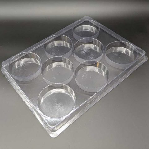 Round Cavity Clear Plastic Tray 3" Diameter | Shipping Tray
