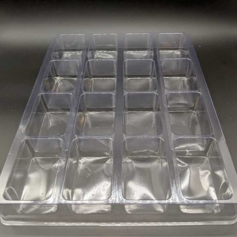 Rectangular Cavity Clear Plastic Trays - 3.25 X 2.00 X 1.50 - Engineered Components & Packaging LLC
