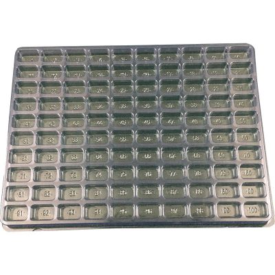 Rectangular Cavity Numbered Tray 1" X .63" X .5" | Shipping Tray