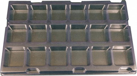 Clear Plastic Insert Tray: Cavity Size 1.75 X 1.75 - Engineered ...