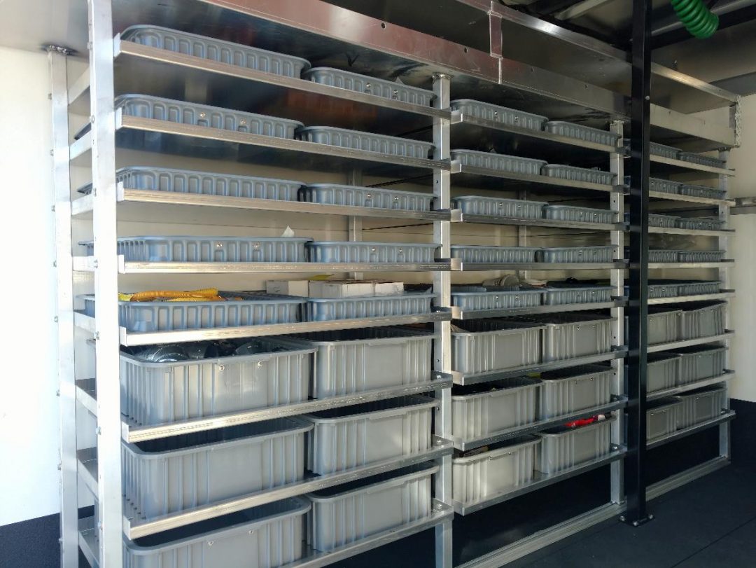 Van Storage Bins for Plumbers - Engineered Components & Packaging LLC