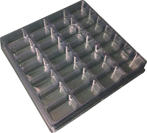 Rectangular Cavity Clear Plastic Tray 2.25 X 1.25 X 1.25 - Engineered Components & Packaging LLC