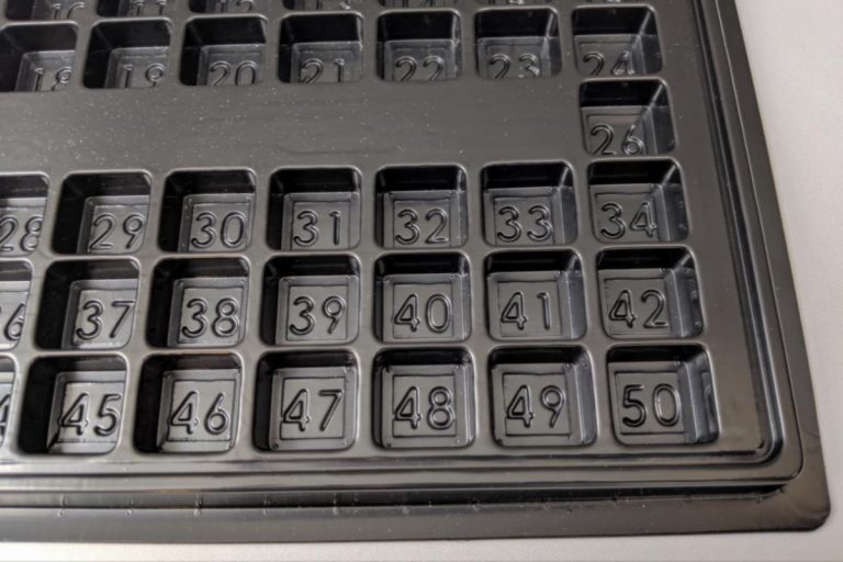ESD Conductive Tray | Numbered 50 Cavity Tray | ECP Tray