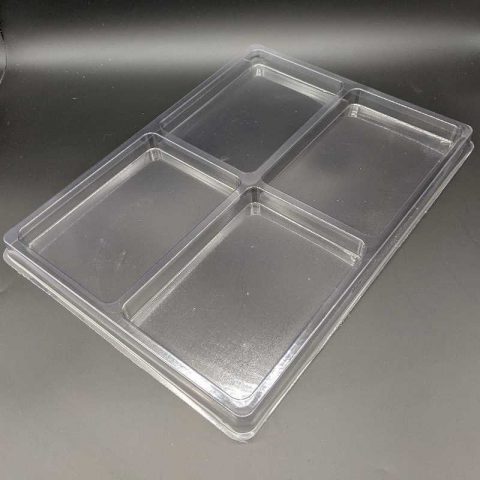 Rectangular Cavity Shipping Tray Size 6.58 X 4.75 X .75