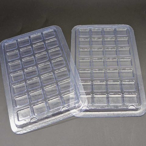 ESD Shipping Tray With Rectangular Cavity .625 X .5