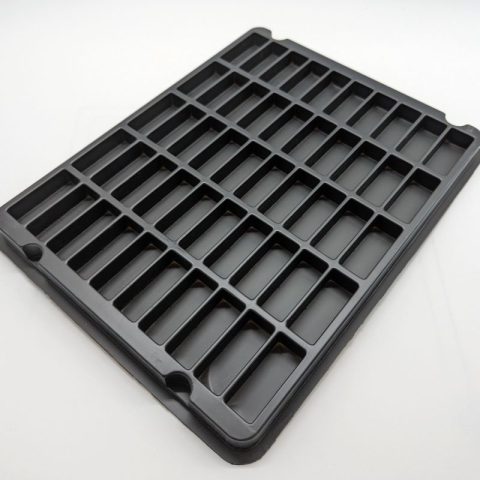 ESD Shipping Tray Rectangular Cavity 2 X .75