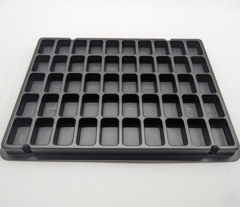 ESD Shipping Tray Rectangular Cavity 1.25 X .75