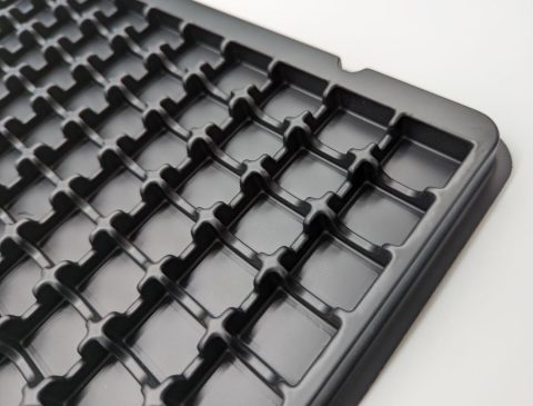 ESD Shipping Tray Rectangular Cavity 1 X .8