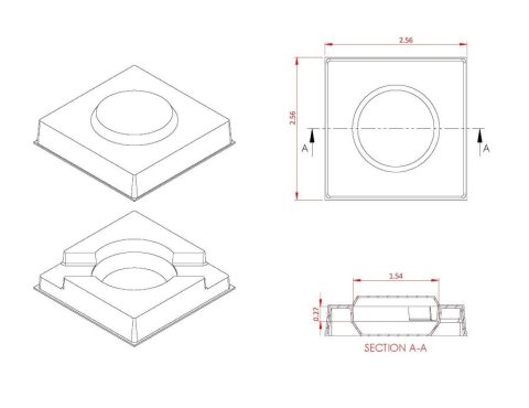 Optics Tray 1.5 Dia. - Stock Item Made for Single Cavity